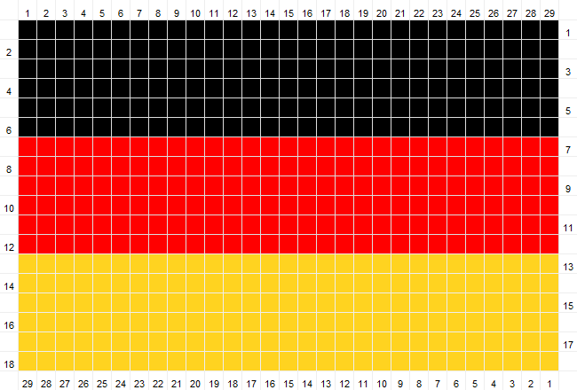 Solmuteoriaa - Flag of Germany Crochet Pattern